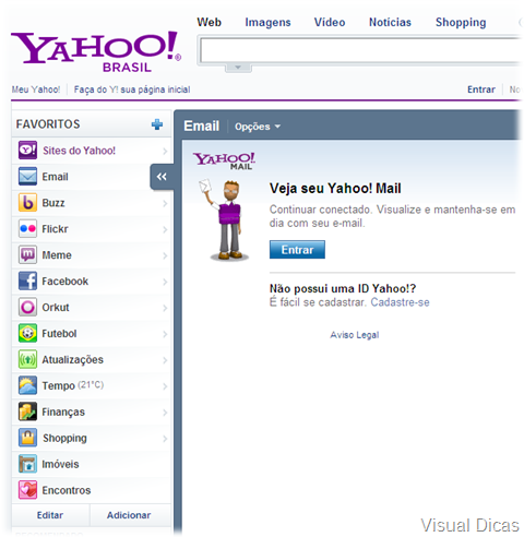 Novo Yahoo Mail ~ Visual Dicas